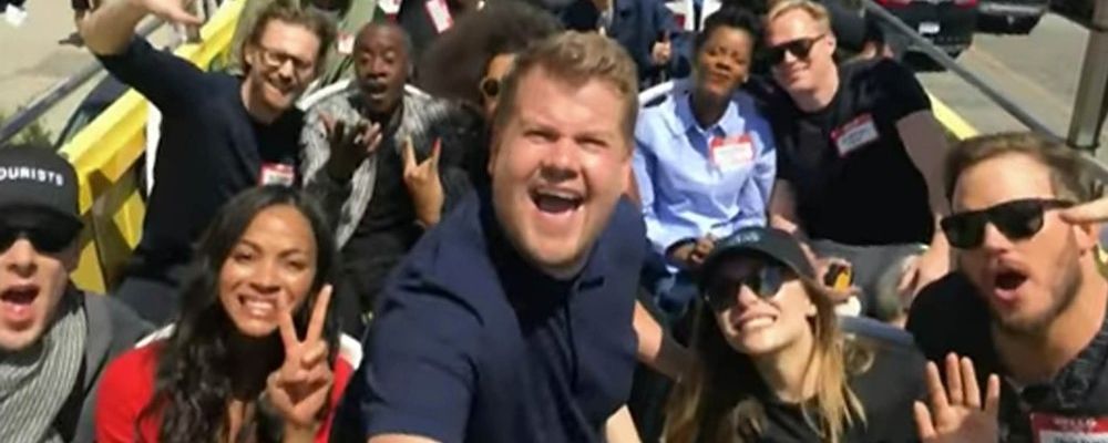 James Corden leva o elenco de Vingadores: Guerra Infinita em Tour das ...