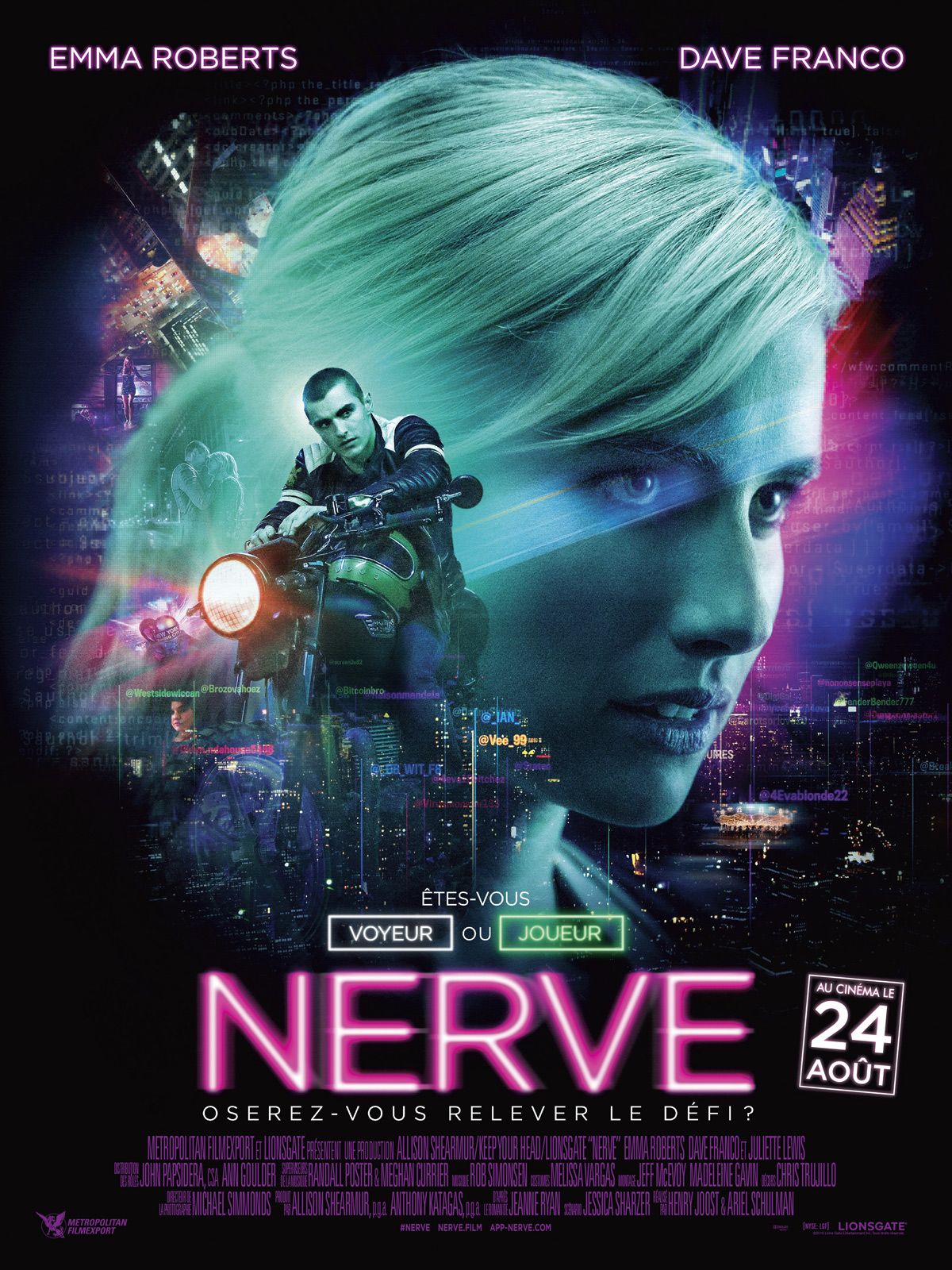 Pôster do filme Nerve - Um Jogo Sem Regras - Foto 1 de 26 - AdoroCinema